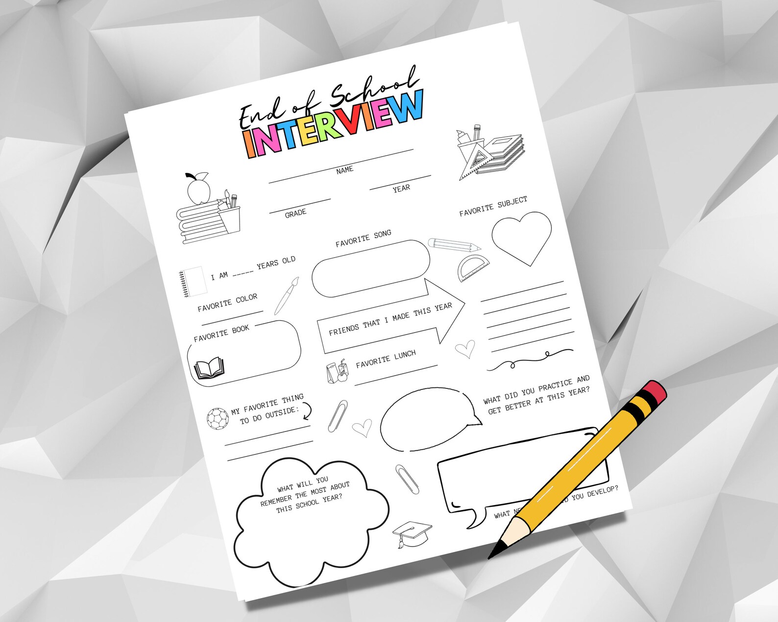 End of School Kids Interview, Begin Summer, Questions, Teacher, Last ...