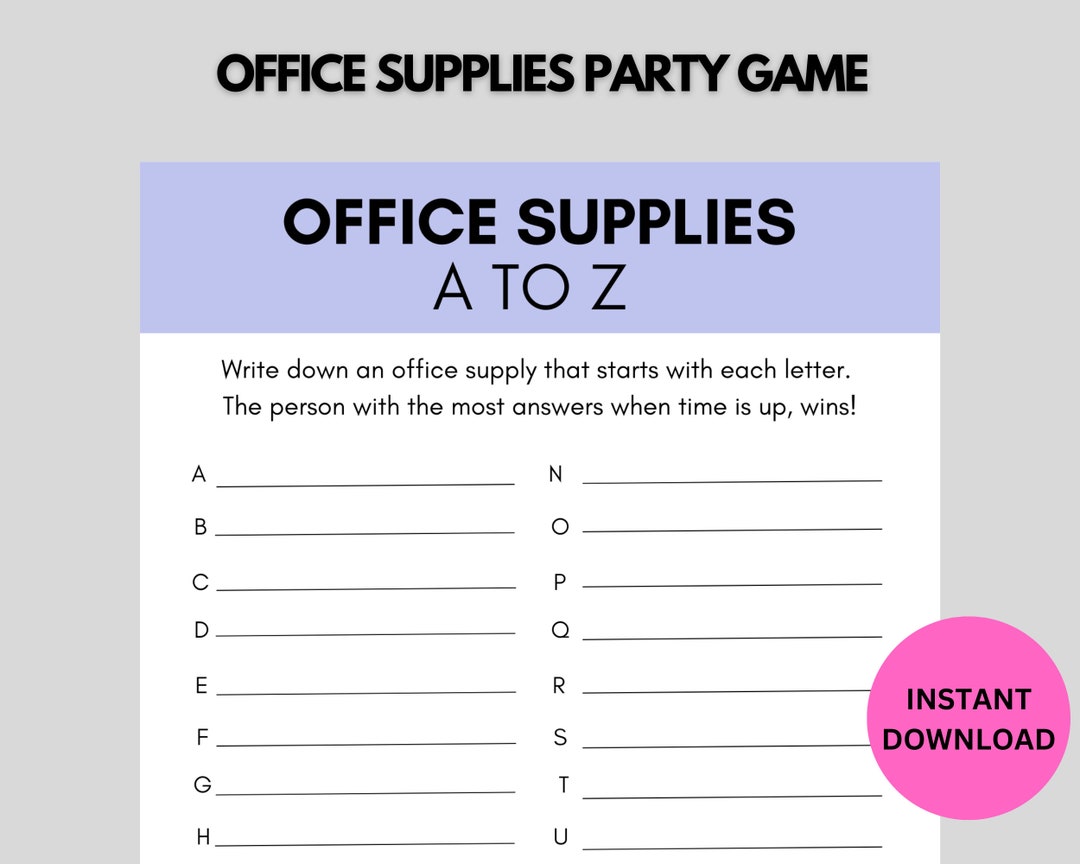Office Party Games | Think Fast | Scavenger Hunt | Employee Work Game ...