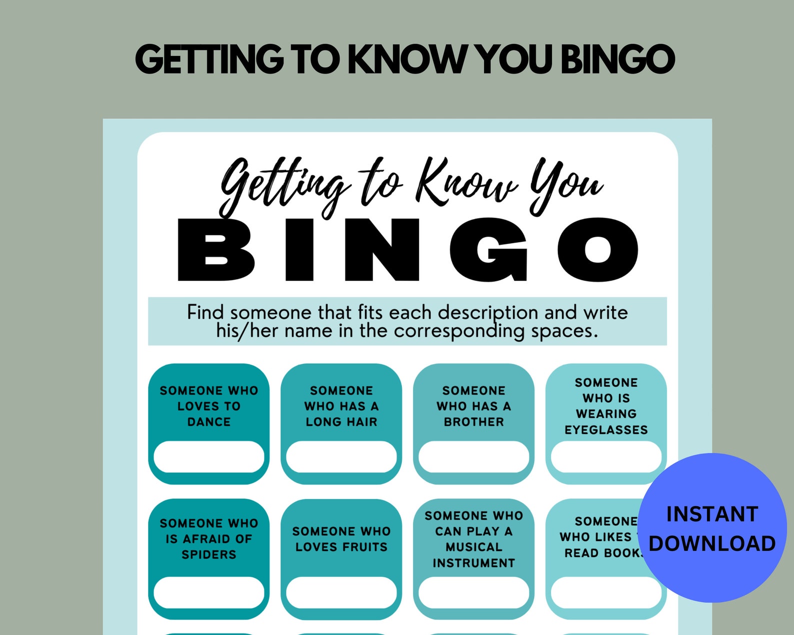 Employee Bingo Workplace Get-to-know You Game Employee Work Game Work ...