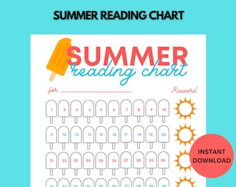 Reading Chart | Summer Reading Log | Reading Log for Kids | Kids ...