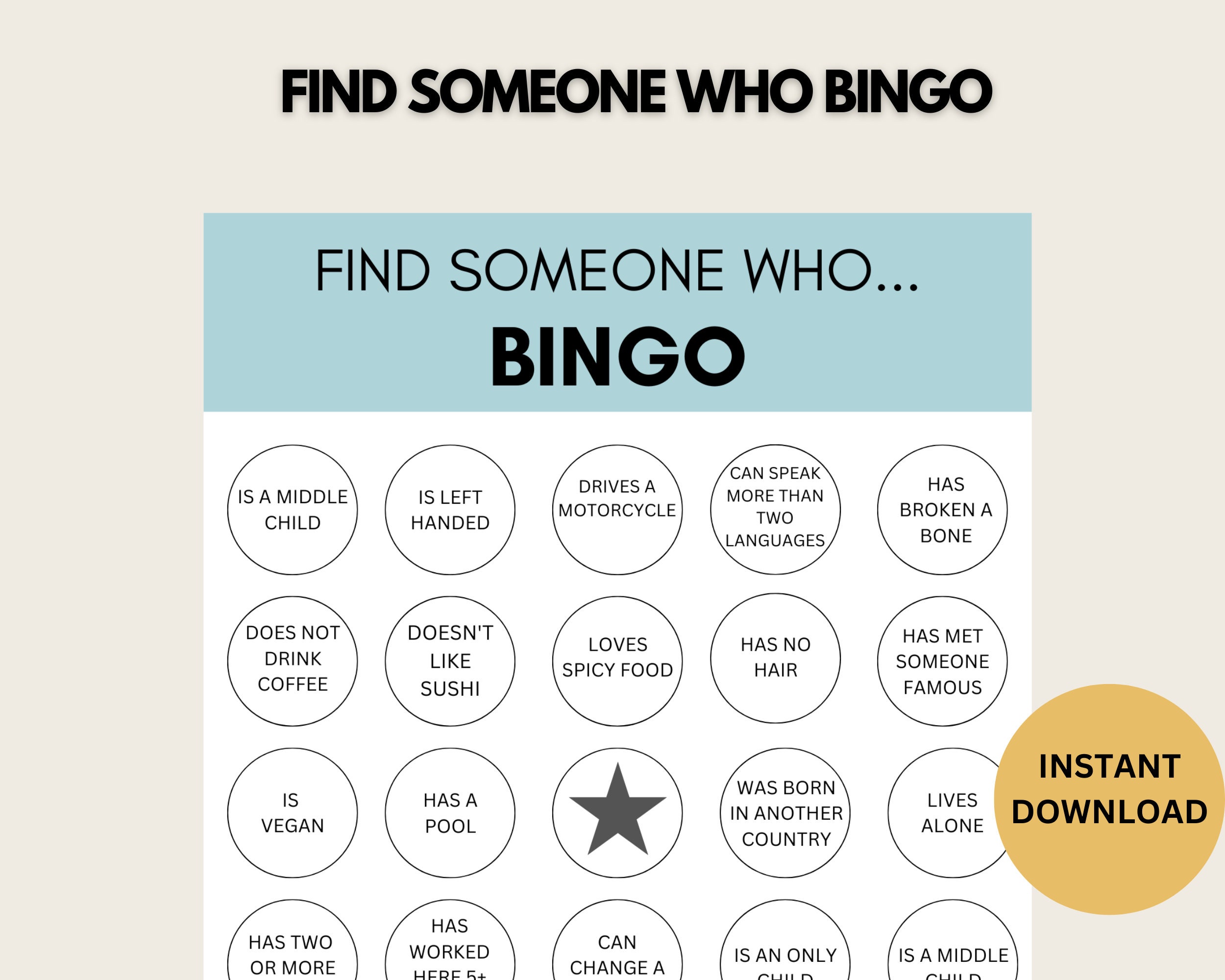 Find Someone Who Bingo Fun Work Team or Retirement Party Activity ...