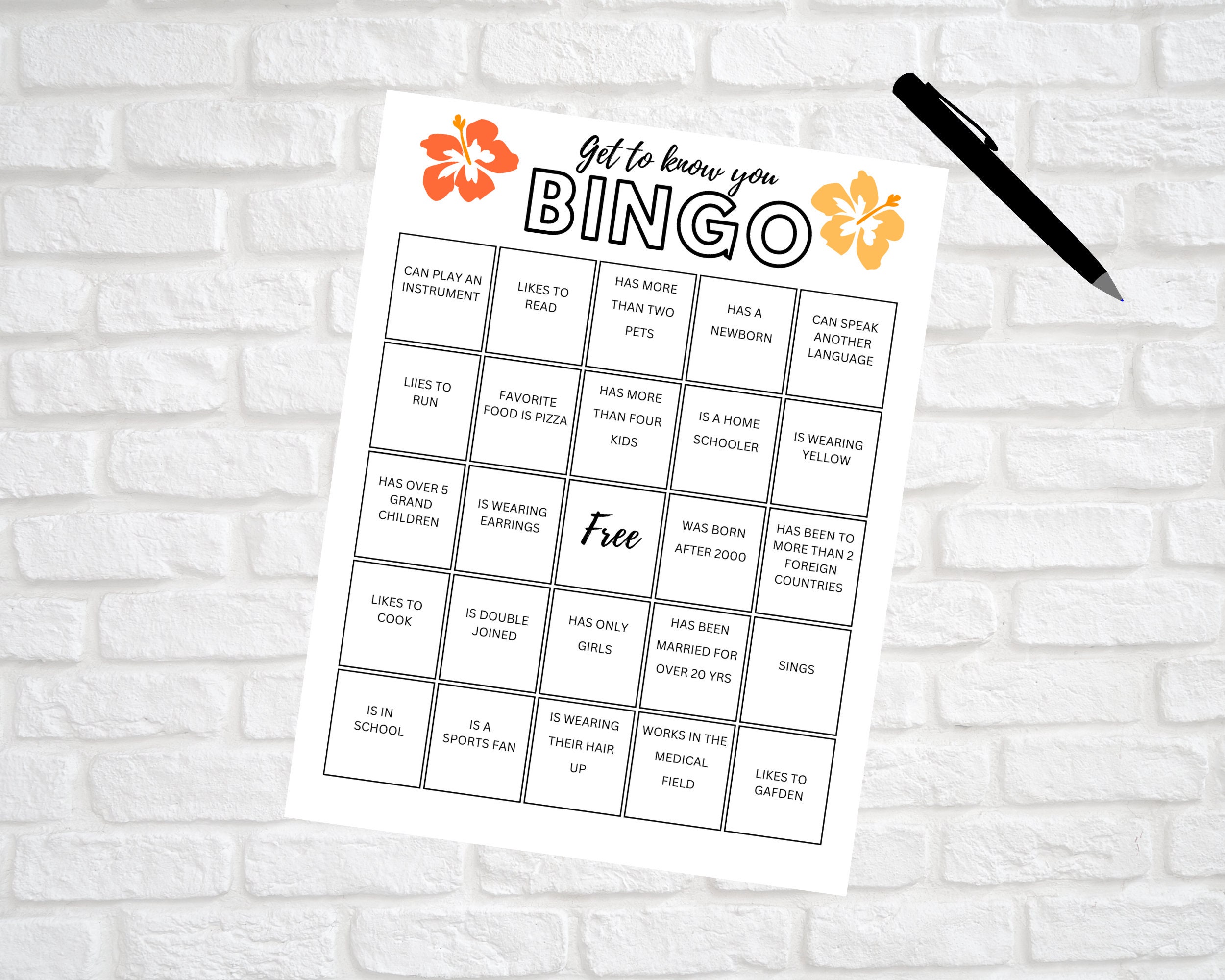 Employee Get-to-know-you Bingo Game: Work Icebreaker (instant Download ...
