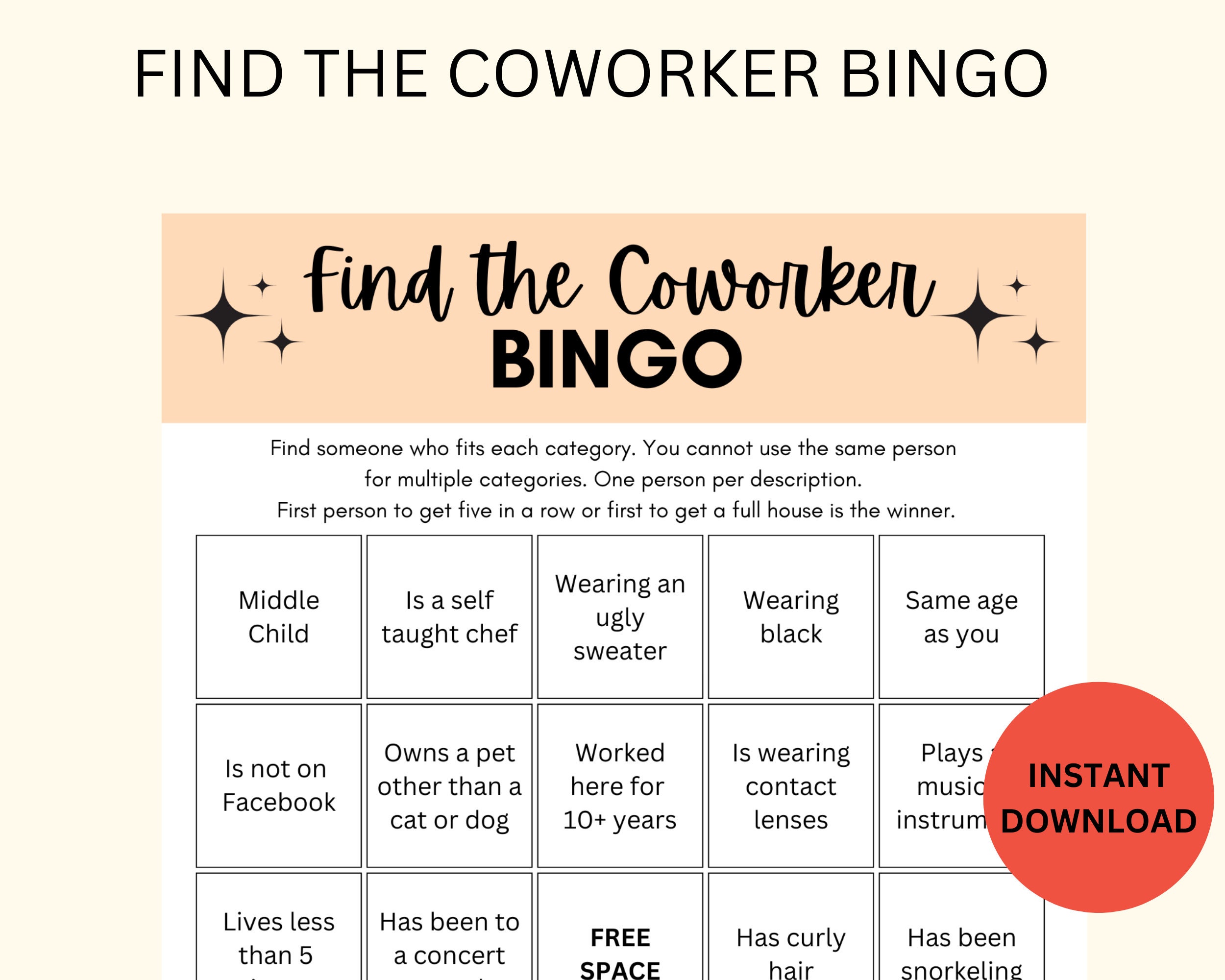 Editable Office Bingo Employee Bingo Office Party Games Etsy Editable Office Bingo Employee Bingo Office Party Games Etsy