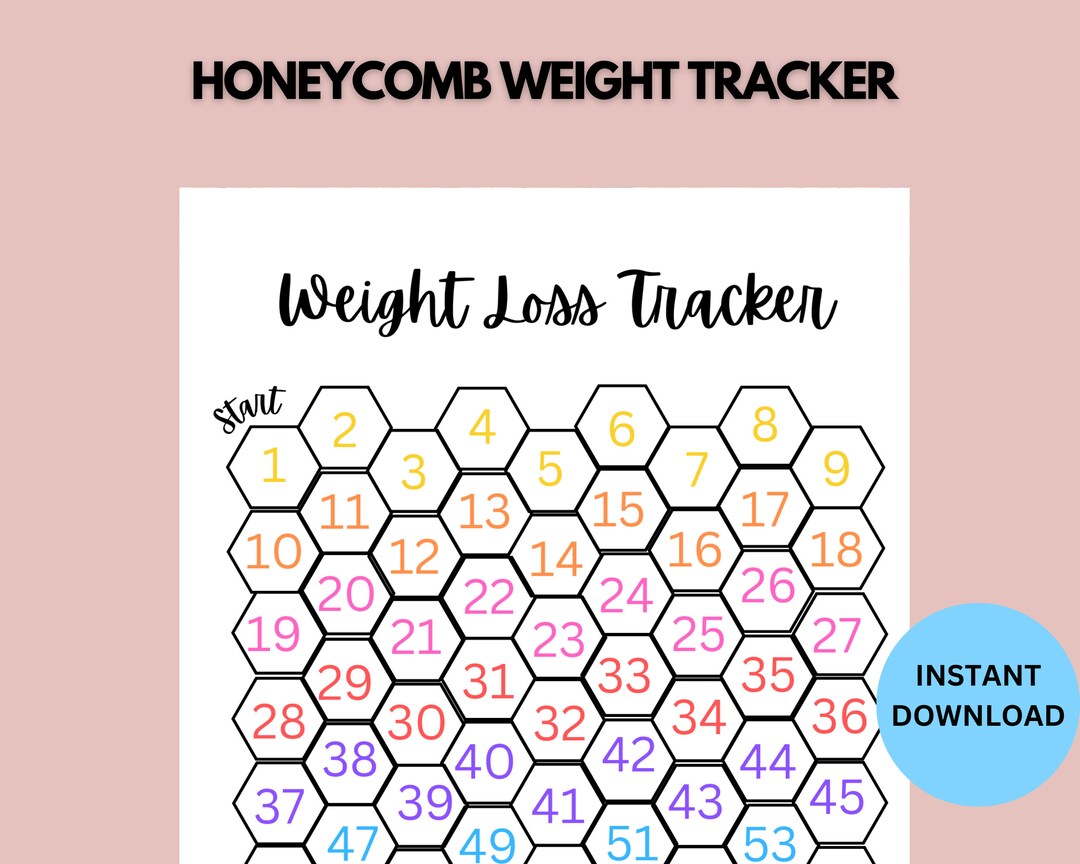 60 Lb Weight Loss Tracker | Weight Loss Tracker | Printable | Weight ...