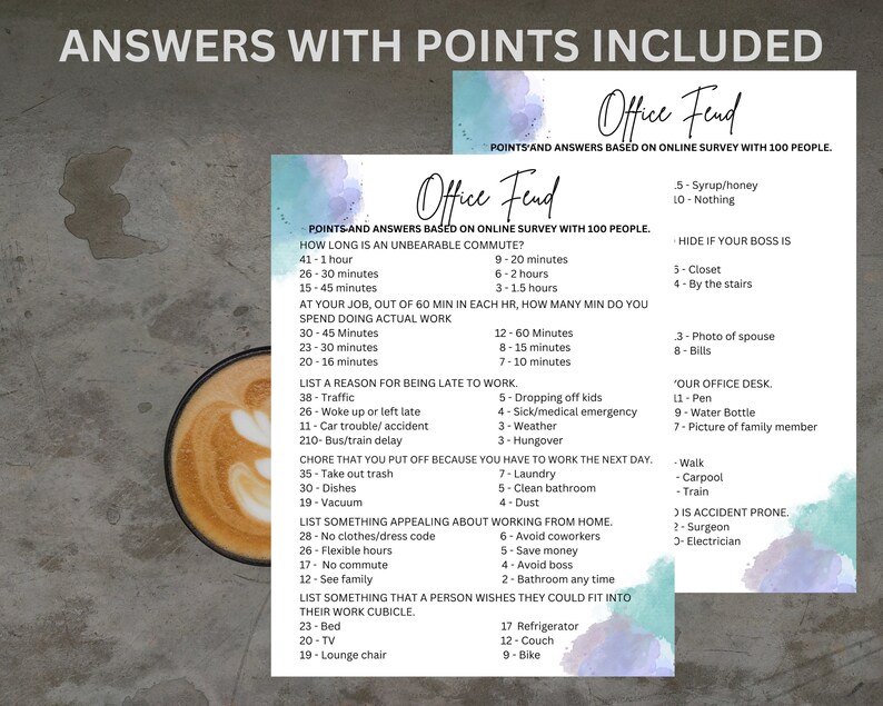 Office Feud Game | Team Building Activity | Staff Meeting | Icebreaker ...