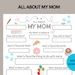 All About My Dad Survey Printable, Father's Day Questionnaire, Fathers ...