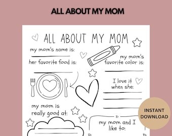 All About My Dad Survey Printable, Father's Day Questionnaire, Fathers ...