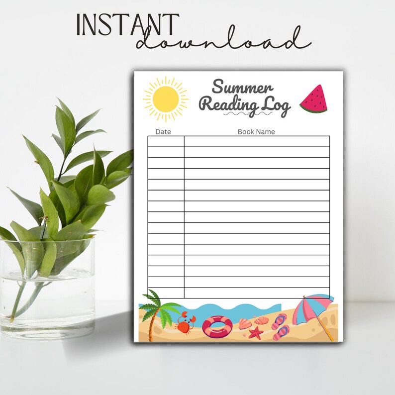 Reading Chart | Summer Reading Log | Reading Log for Kids | Kids ...