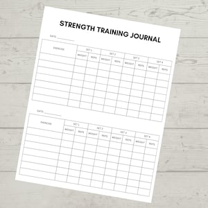 Strength Training Journal | Workout Log | Gym Journal | Fitness Tracker ...
