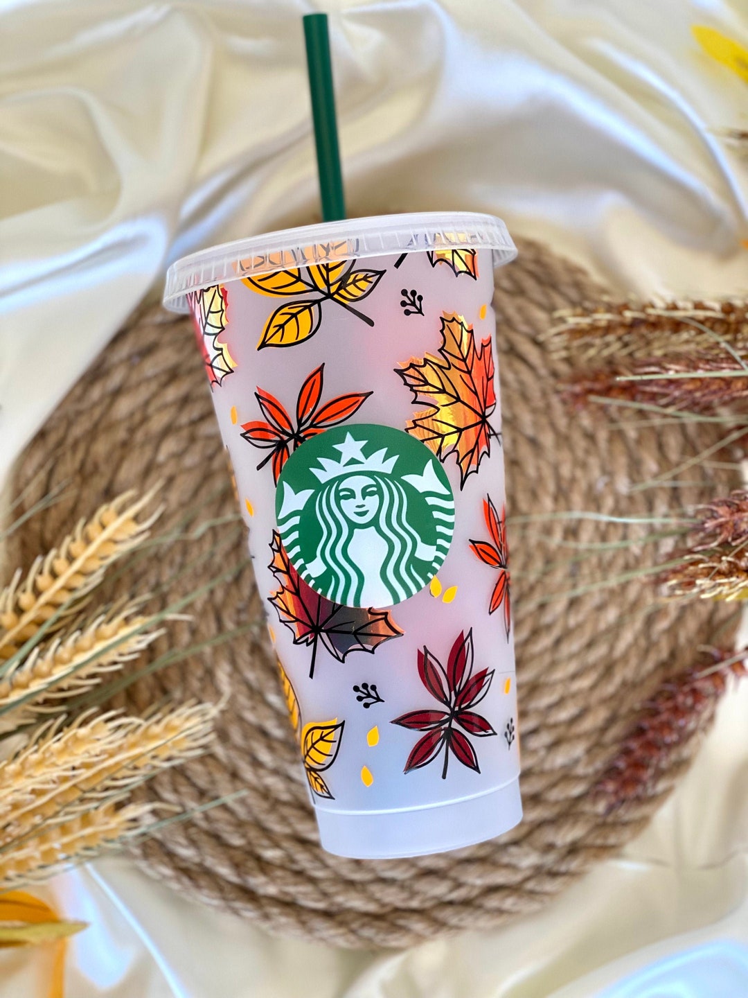 Fall Starbucks Cup|autumn Starbucks Cup|fall Leaves Cup|pumpkin Spice ...