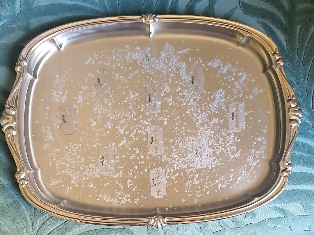 60s 70s Retro Razor and Cocaine Tray for Cocktails, Party Fun, Disco ...