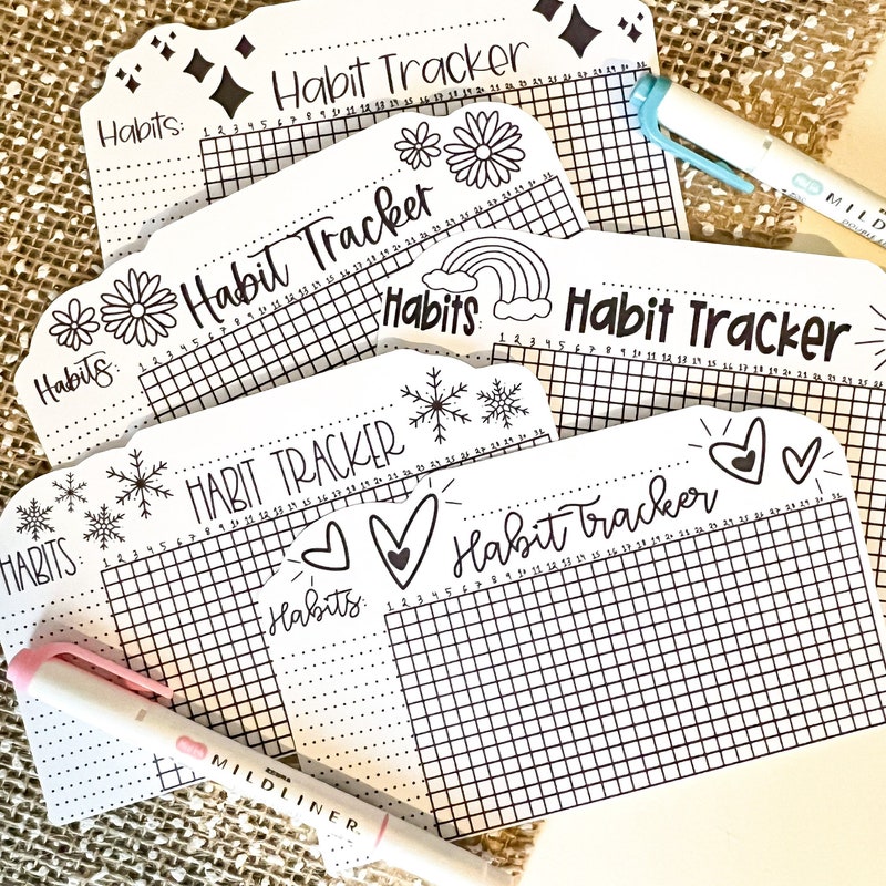 Habit Tracker Stickers - Etsy