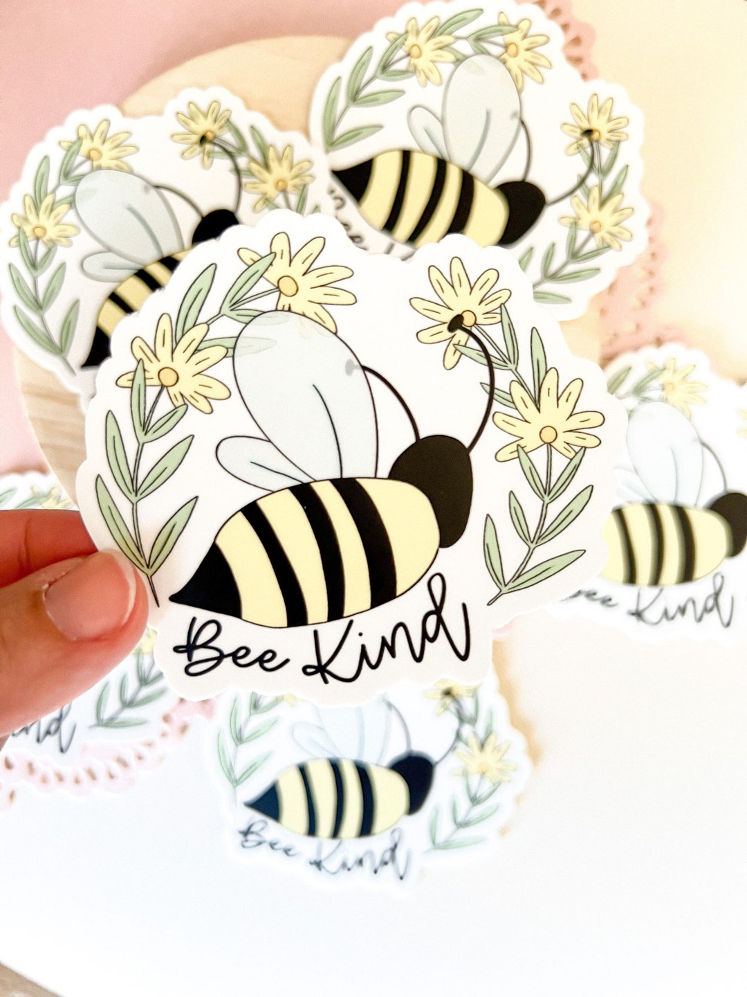 Bee kind sticker Positive quote sticker Laptop sticker Be kind sticker ...