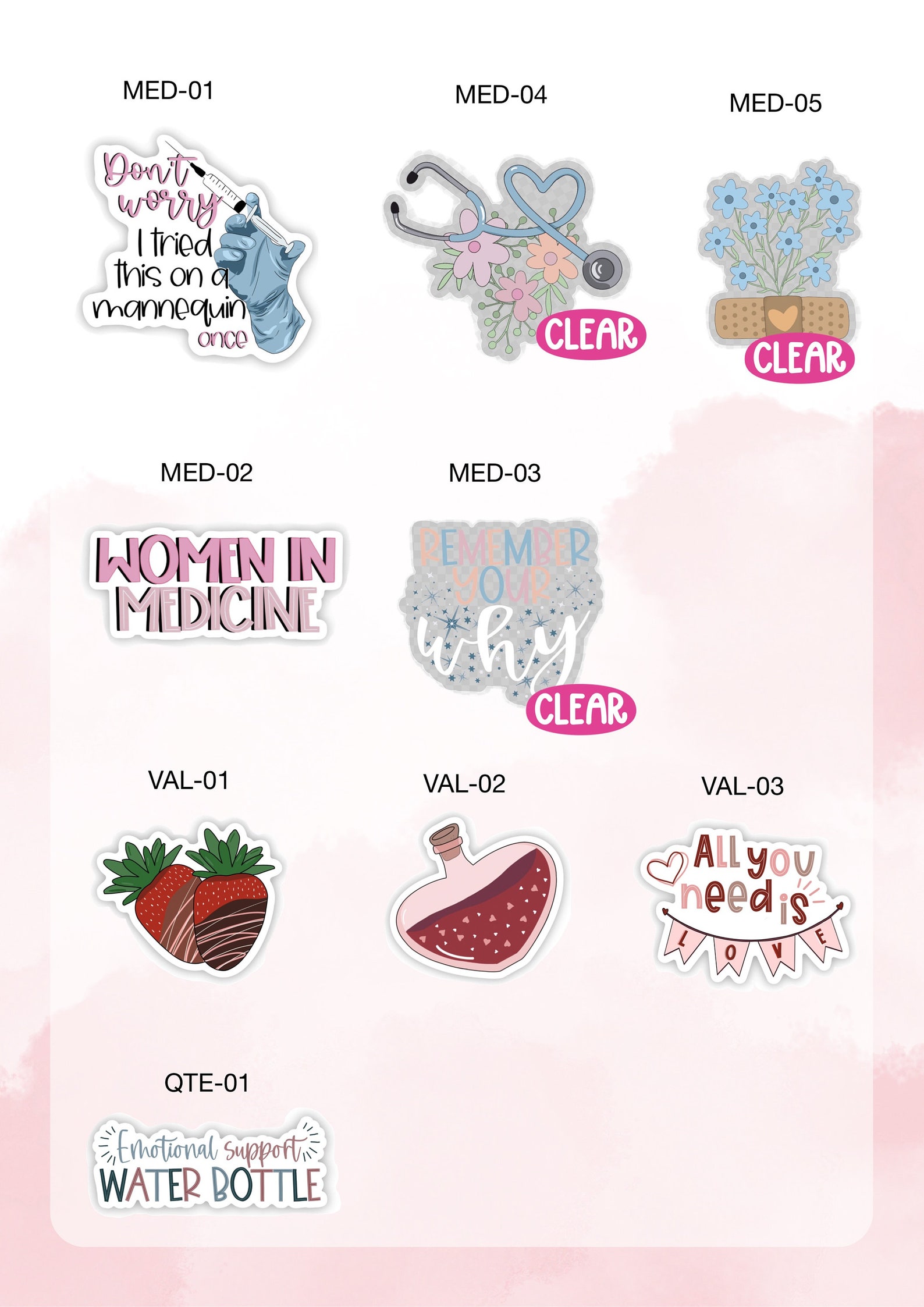 Custom Sticker Pack 5 Sticker Pack Waterproof Stickers Cute Sticker ...