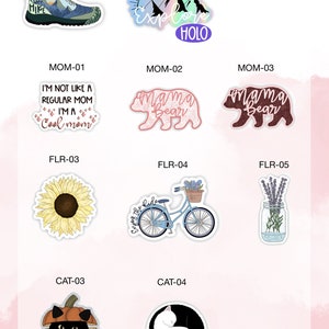 Custom Sticker Pack 5 Sticker Pack Waterproof Stickers - Etsy