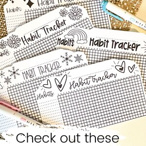Habit Tracker Chart Sticker | Goal Planner | Journal Stickers | Daily ...