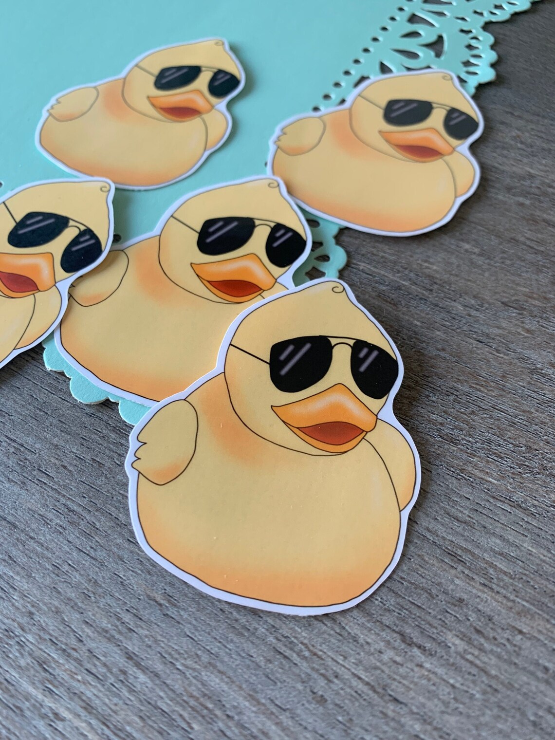 Rubber duck sticker Cool duck sticker Sunglasses Duck | Etsy