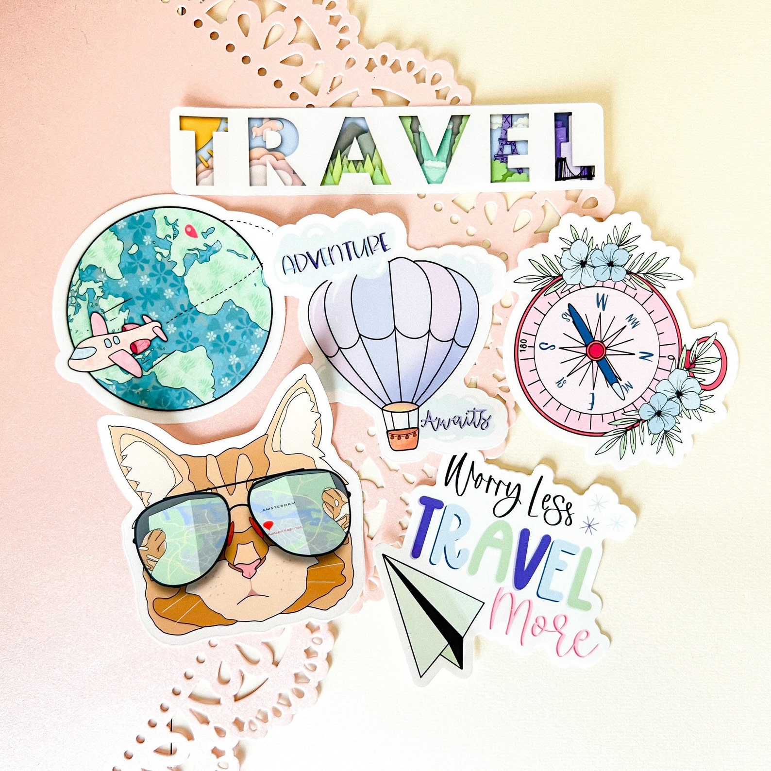 Adventure Sticker Pack | Travel Sticker Pack | Waterproof Stickers ...