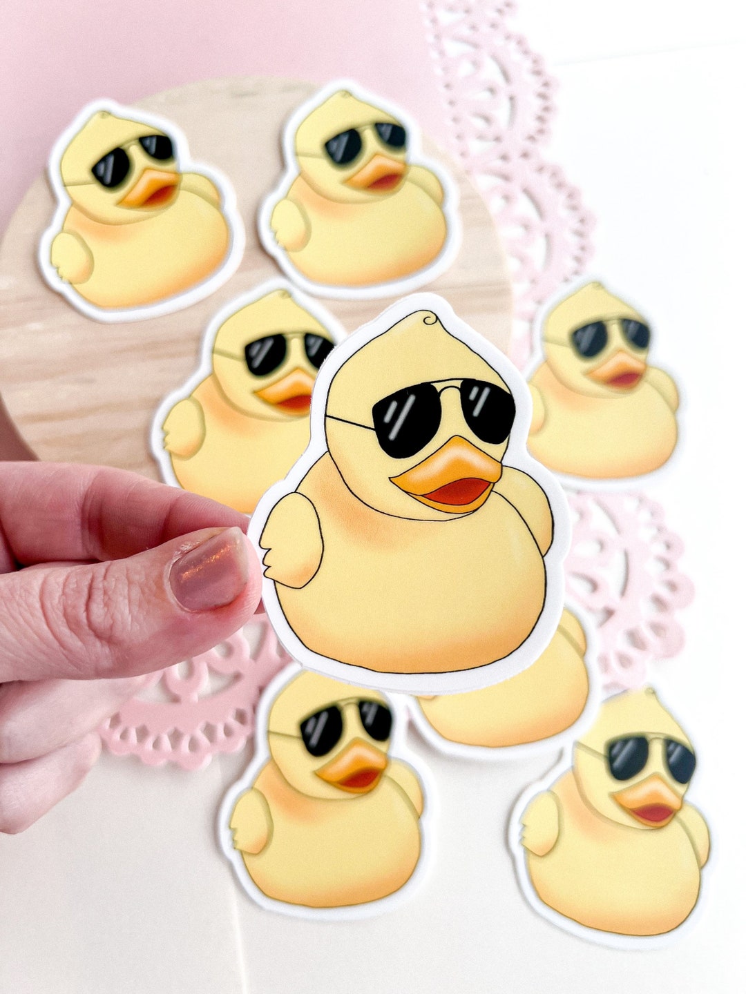 Rubber Duck Sticker Cool Duck Sticker Sunglasses Duck Sticker Laptop ...