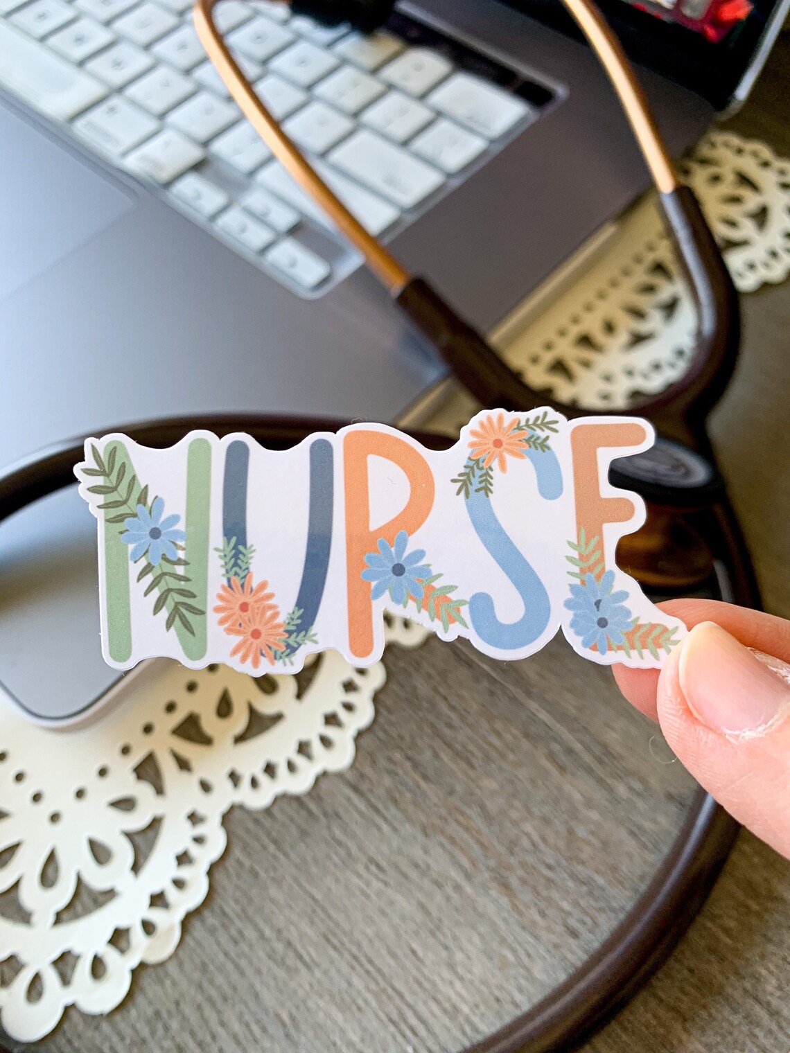 Floral Nurse Sticker Bandaid Sticker Nurse Appreciation - Etsy