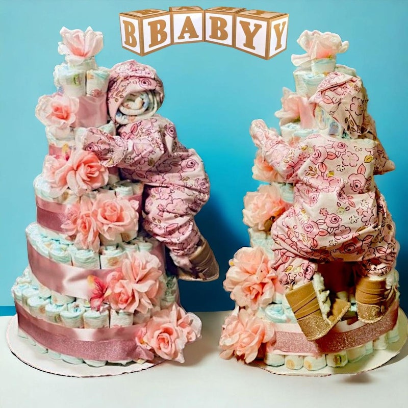 Twin Diaper Cake - Etsy