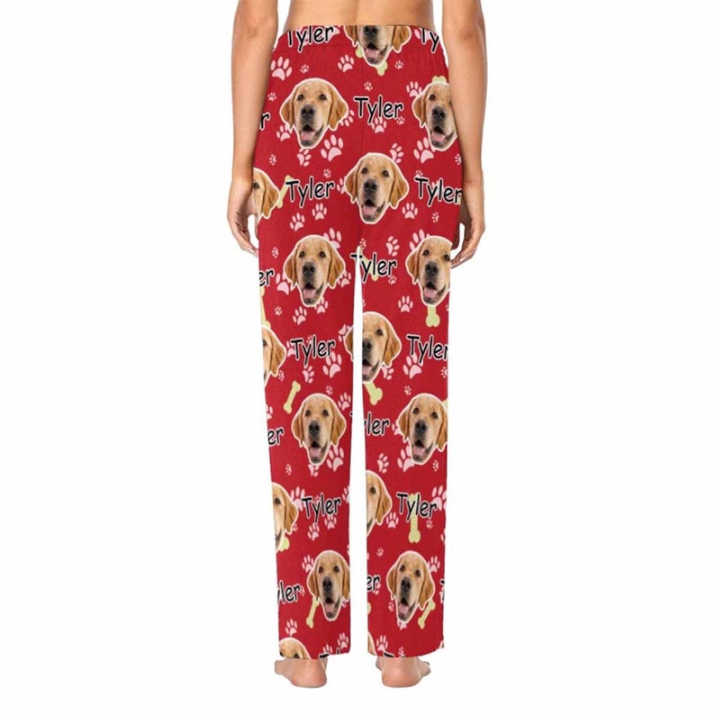 Custom Dog Photo & Name Pajama Pants Dog Face Pajama Pants - Etsy