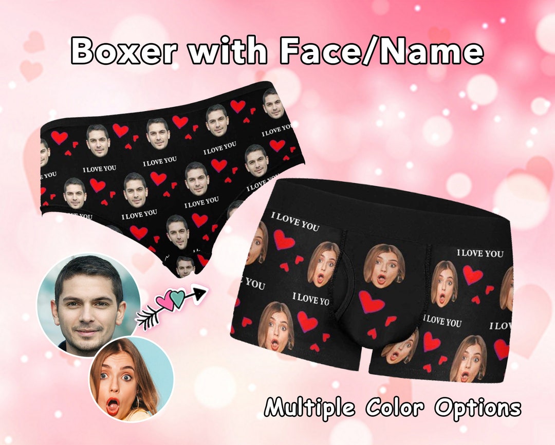 Personalized Photo Underwear Face Couple Briefs Gift Women - Etsy