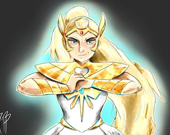 Heart She-ra / Catradora Fanart IRIDESCENT PRINT 6.5x11 - Etsy