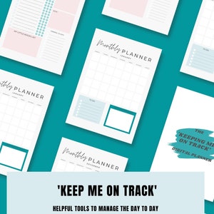Keep Me on Track Life Planner Templates - Editable - Digital - UNDATED ...