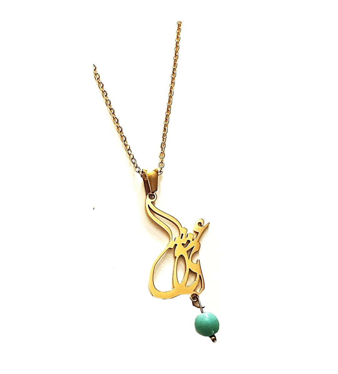 Persian Calligraphy Love Necklace, 24k Gold Plated , Writing Means ...