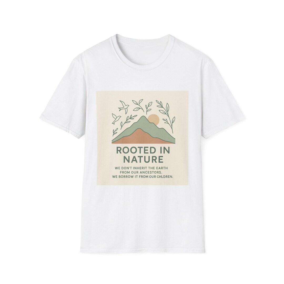 Rooted in Nature T-shirt, Eco-friendly Apparel, Gift for Nature Lovers ...