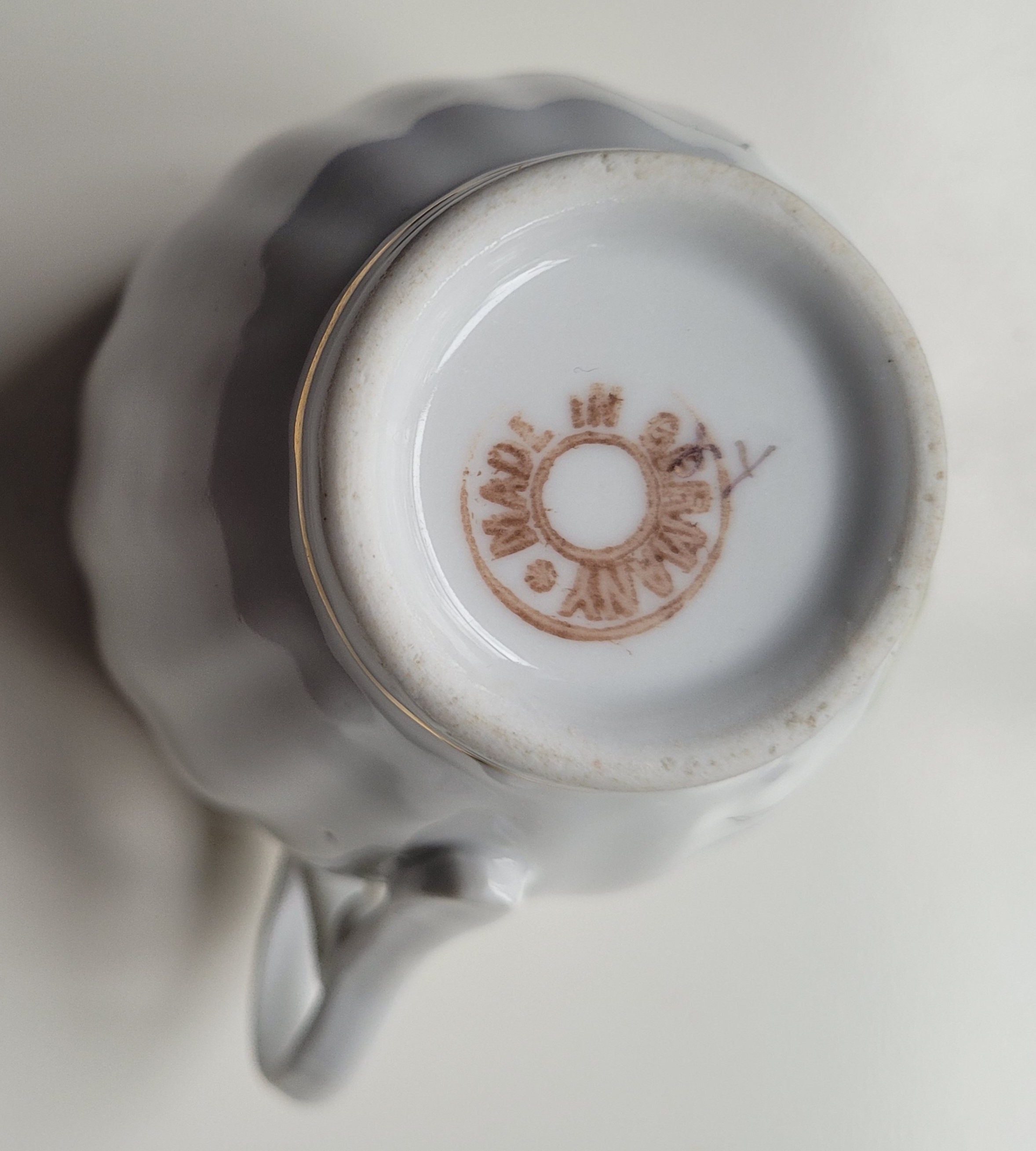 Vintage German forget Me Not Bone China Teacup and Saucer - Etsy