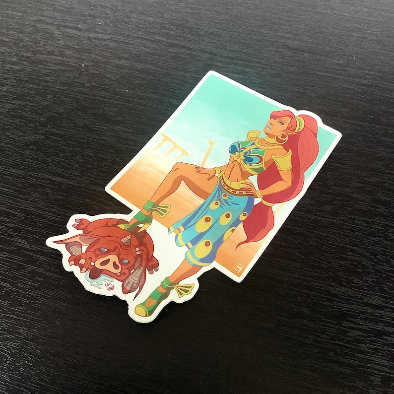 Urbosa Gerudo Warrior Mirror Effect Sticker Legend of - Etsy