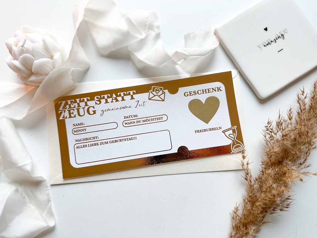 Time Instead of Stuff Voucher Personalizable Scratch Card Voucher ...