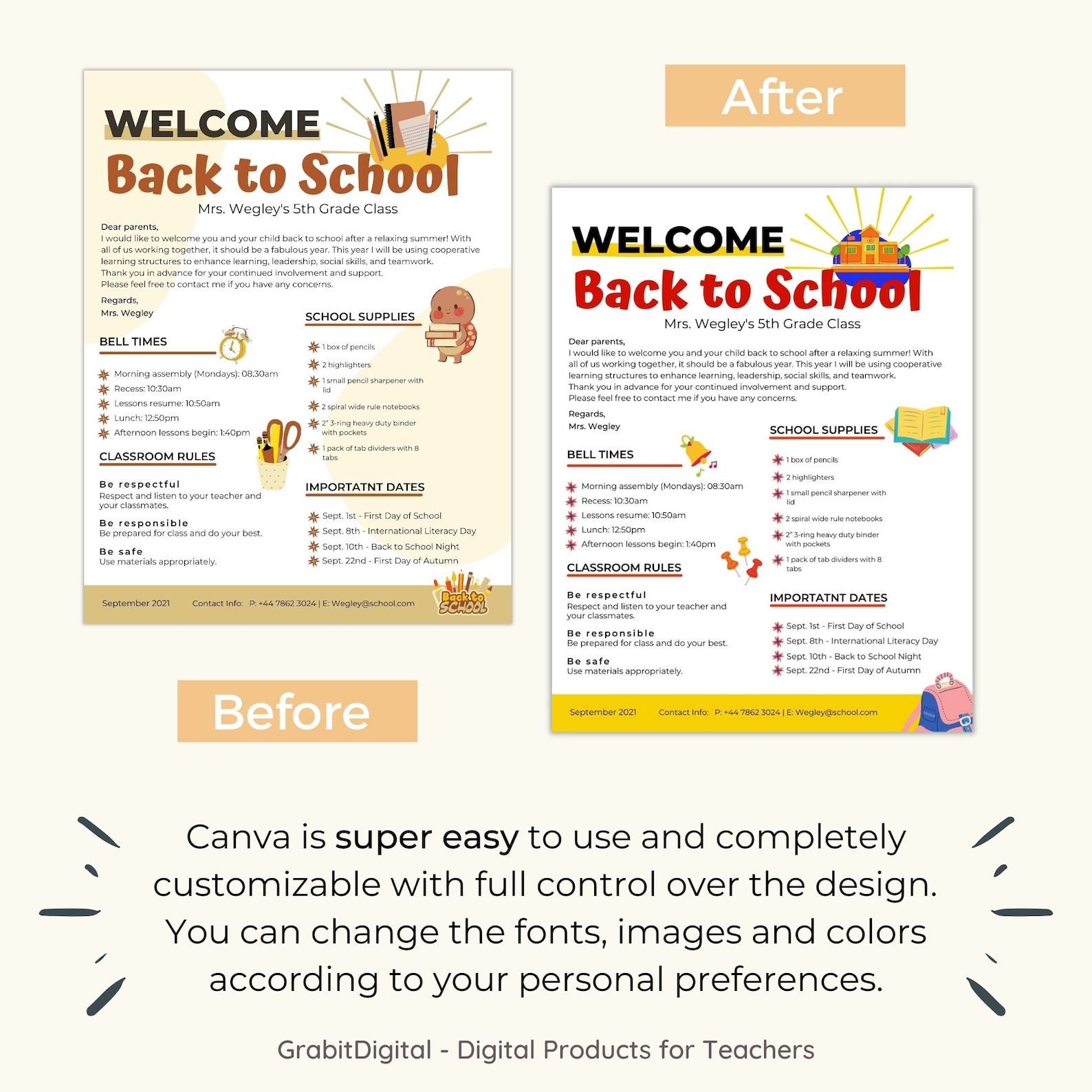 Welcome Back to School Newsletter Editable Back to School - Etsy Welcome Back to School Newsletter Editable Back to School - Etsy
