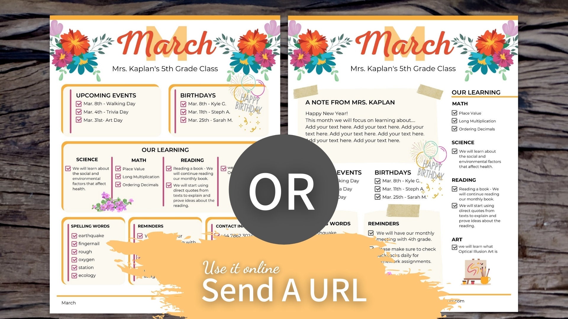 March Classroom Newsletter Template Editable Classroom - Etsy Singapore