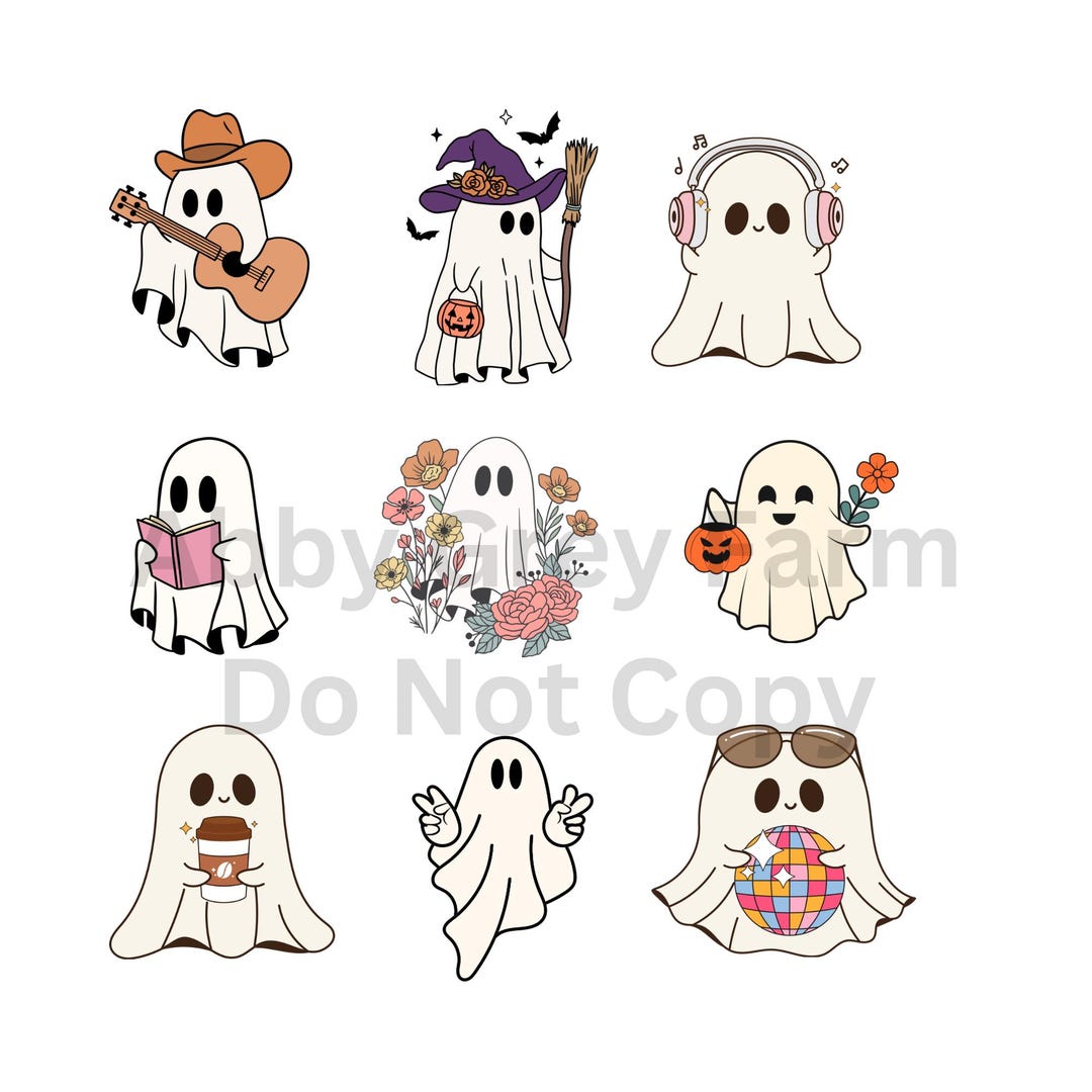 Favorite Ghost, Ghost Collage, Cute Ghost, PNG; Digital Download - Etsy