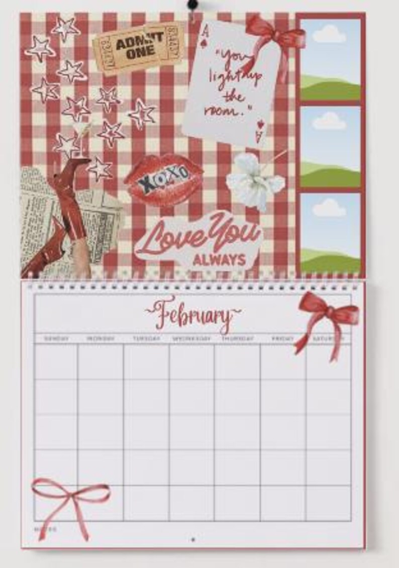 Digital Calendar Template (canva) - Etsy