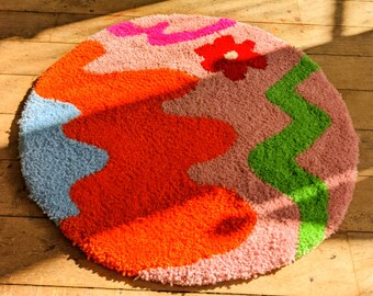 Vintage Circular Rug - Etsy