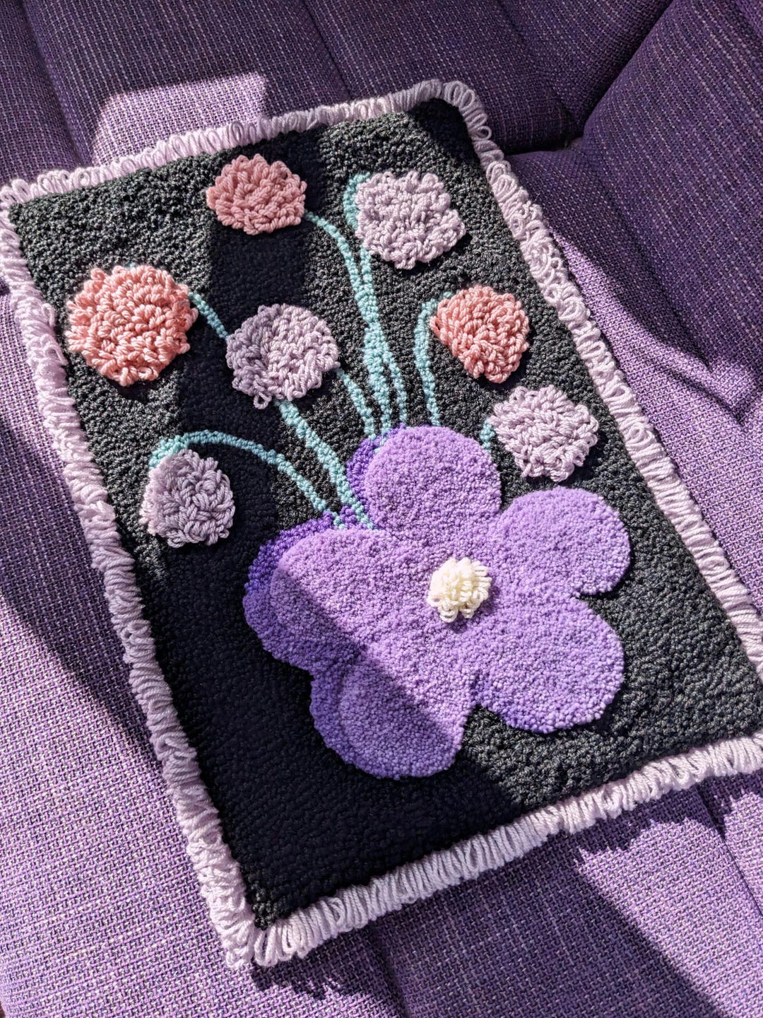 Handgemacht Tufting Gun Punchneedle Teppich Mit Pusteblume ...