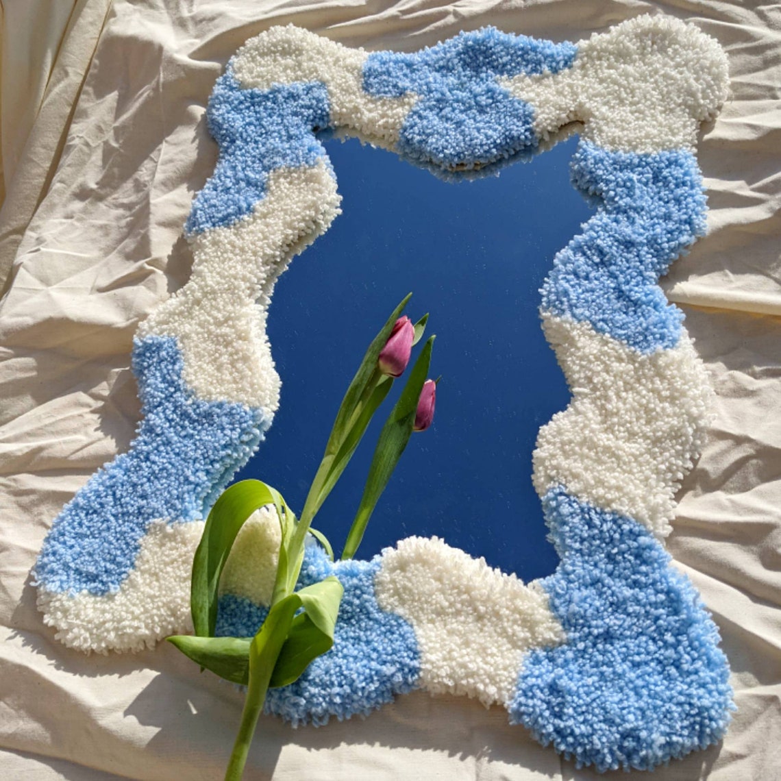 PREORDER Tufted Mirror Handmade Rug Carpet Tufting Gun Wall - Etsy UK