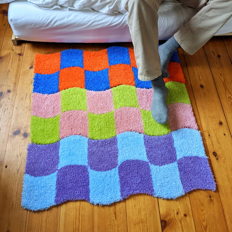 Handmade Tufting Gun Tufted Rug Carpet Psychedelic - Etsy