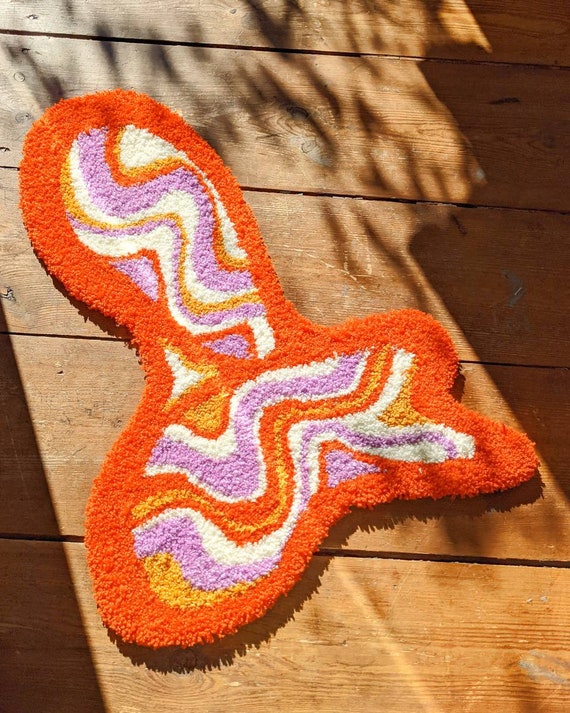 Handmade Tufting Gun Tufted Rug Carpet Psychedelic | Etsy