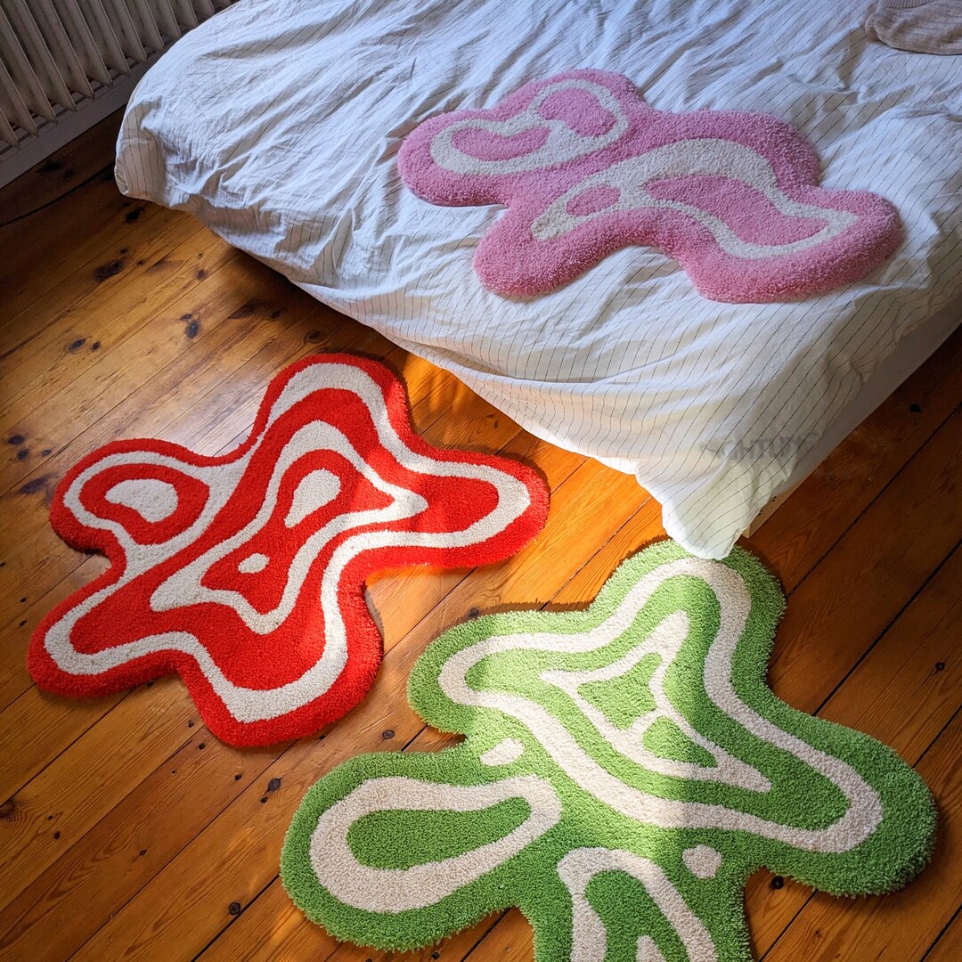 Handmade Tufting Gun Tufted Carpet Round Contemporary Art Custom Rug ...