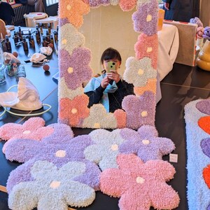 PREORDER Handmade Tufting Gun Tufted Rug Carpet Pastel Lavender Rose ...