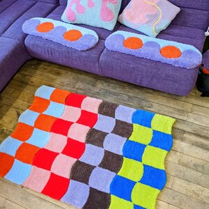 Handmade Tufting Gun Tufted Rug Carpet Psychedelic Contemporary Art ...