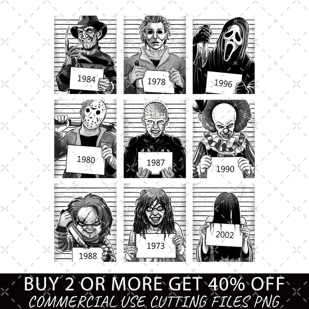 Halloween Mugshots Png, Horror Movie Png for Fans, Horror Movie Png ...