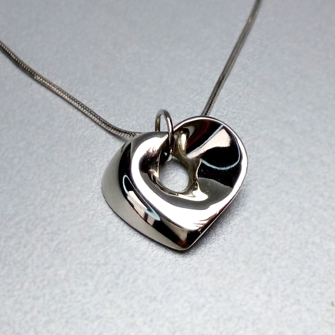 Mobius Strip Heart Handmade Necklace/ Modern Love Jewelry for Her ...