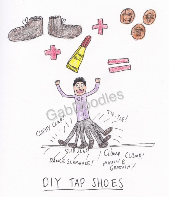 DIY Tap Shoes Hand-drawn Vinyl Sticker or Premium-quality | Etsy