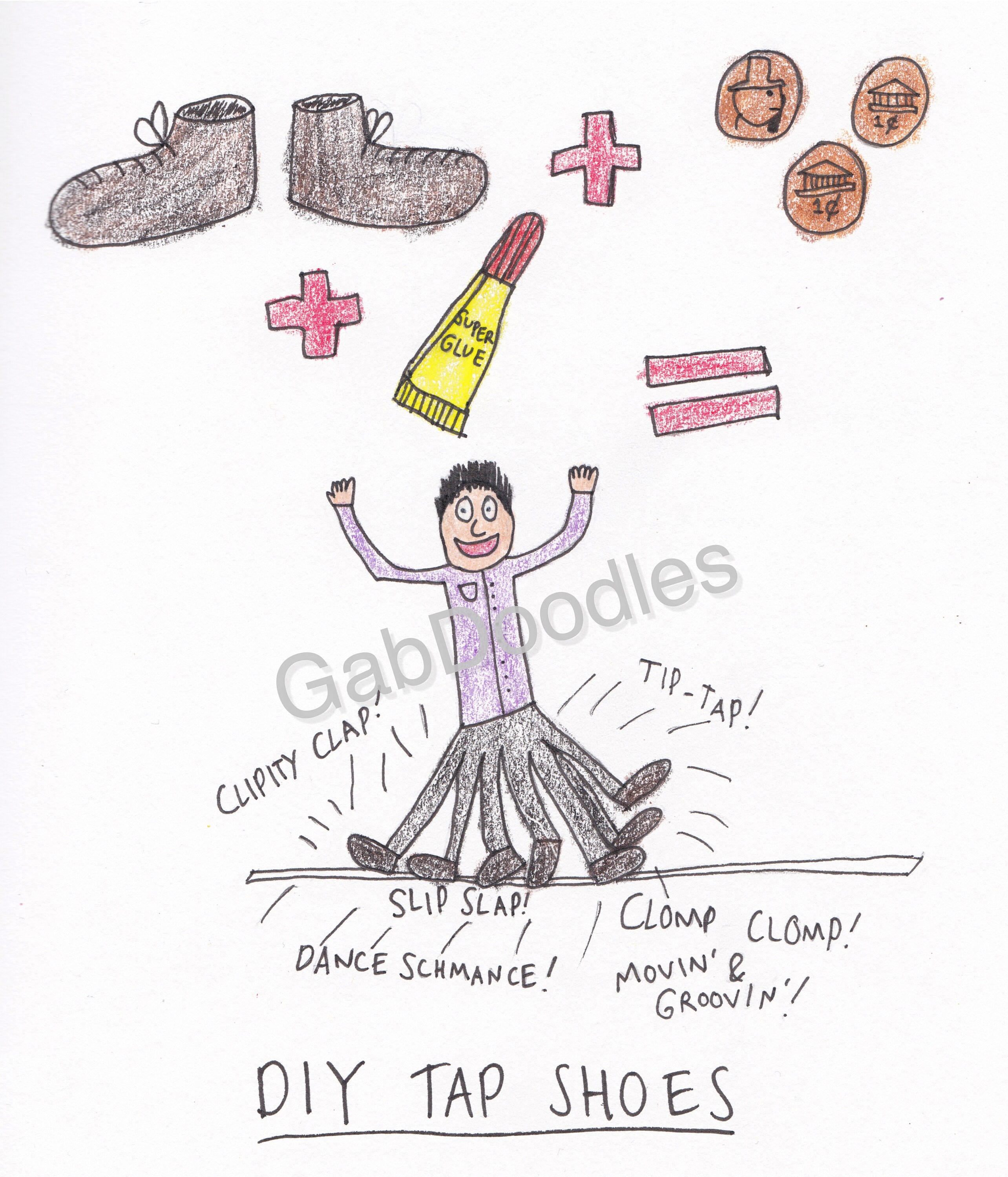 DIY Tap Shoes Hand-drawn Vinyl Sticker or Premium-quality | Etsy